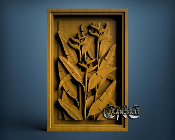 Flower 3D STL Model CNC Router Engraver Artcam Aspire CNC - Etsy