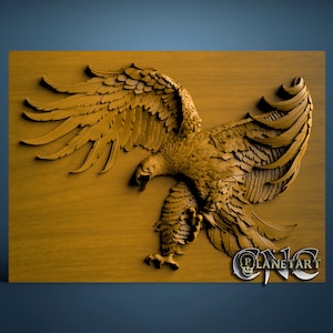 Eagle, 3D STL Model, CNC Router Engraver, Artcam, Aspire, CNC Files ...