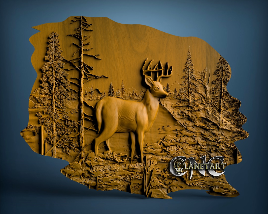 Buy Deer, 3D STL Model, CNC Router Engraver, Artcam, Aspire, CNC Files ...