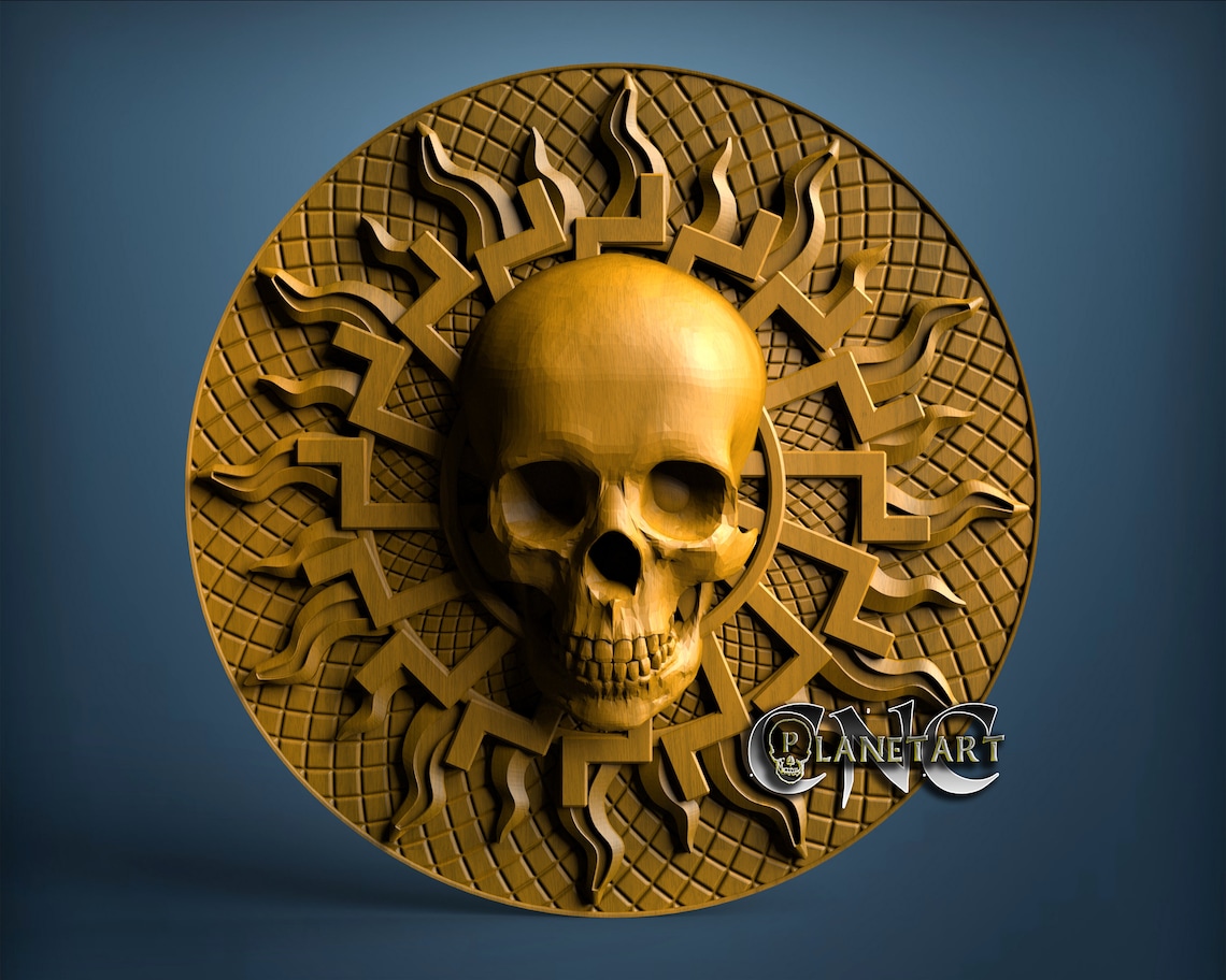 Skull 3D STL Model CNC Router Engraver Artcam Aspire CNC - Etsy