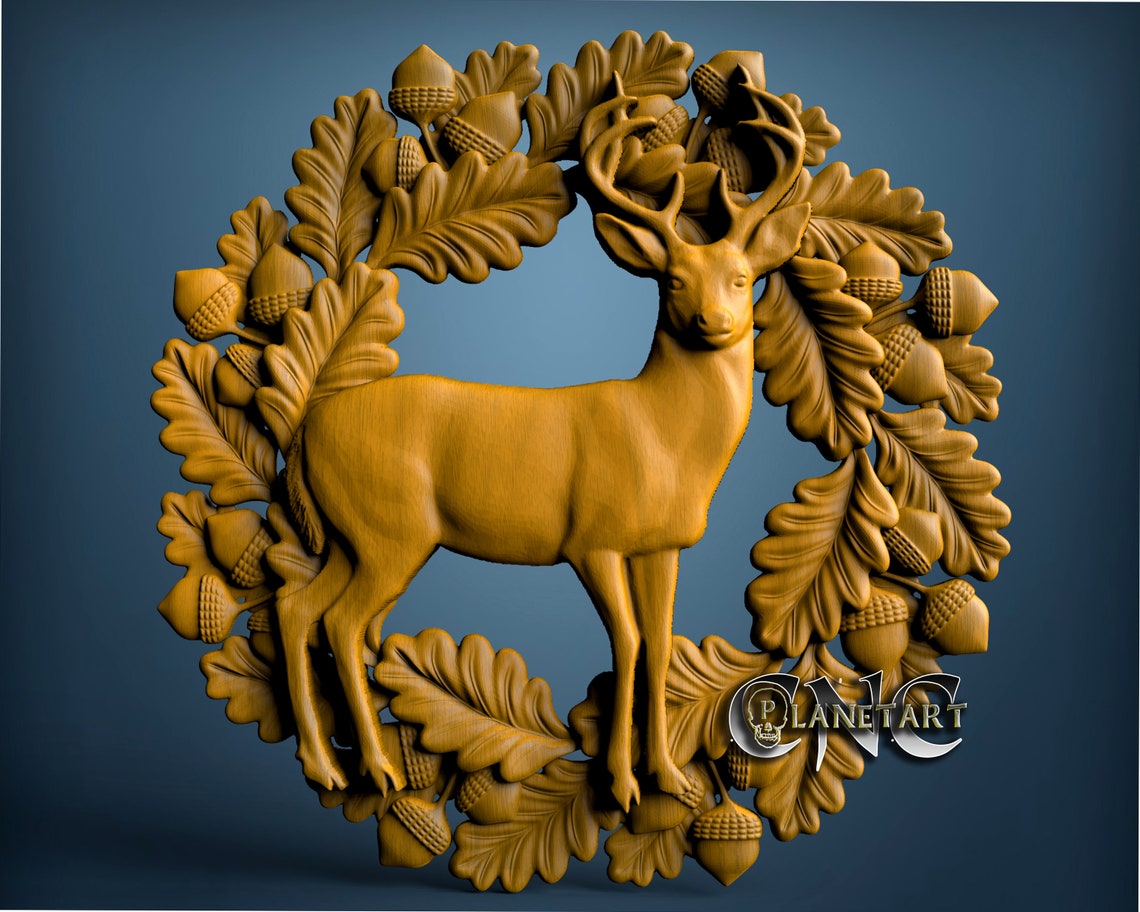 Deer 3D STL Model CNC Router Engraver Artcam Aspire CNC | Etsy