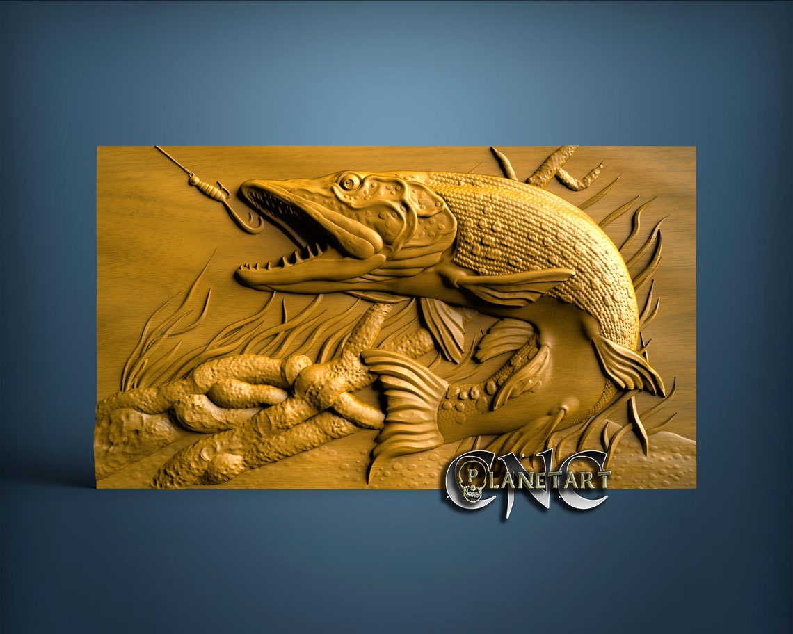 Fish 3D STL Model CNC Router Engraver Artcam Aspire CNC - Etsy