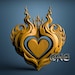 Flaming Heart, 3D STL Model, CNC Router Engraver, Artcam, Aspire, CNC ...