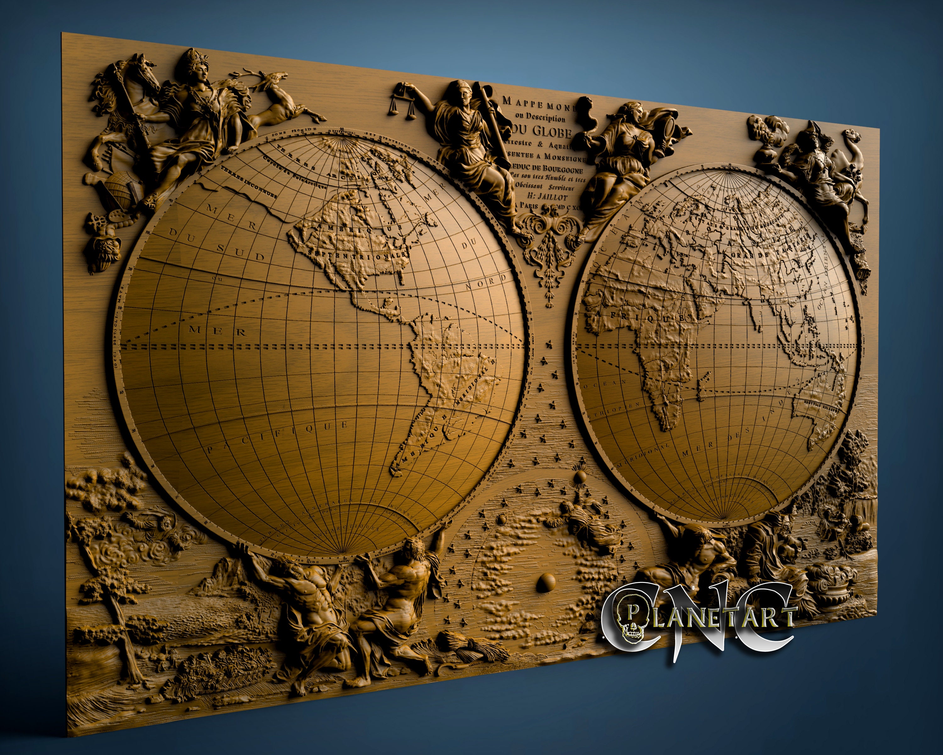 World Map 3D STL Model CNC Router Engraver Artcam Aspire - Etsy UK