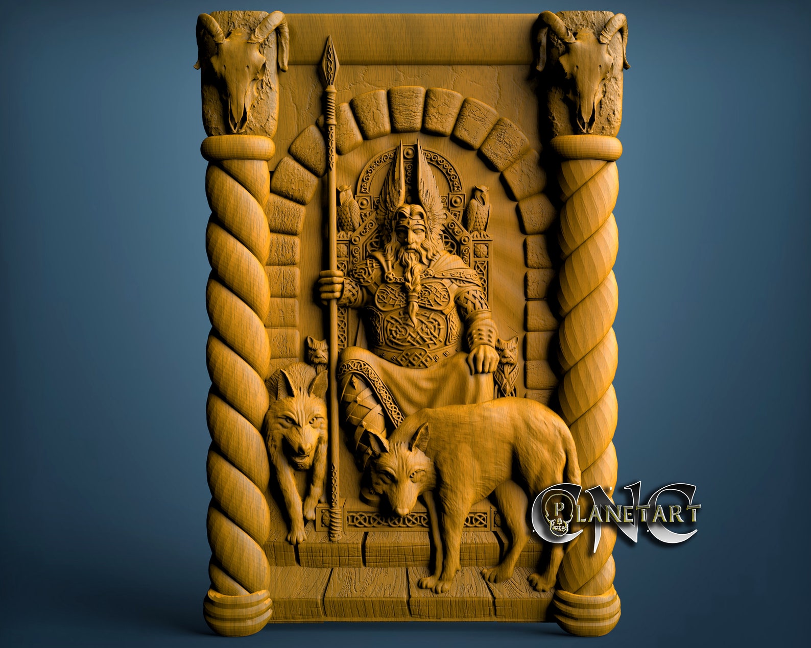 Odin 3d Stl Model Cnc Router Engraver Artcam Aspire Cnc Etsy
