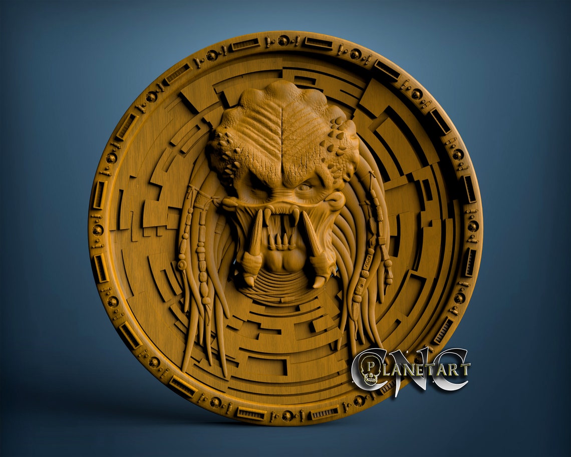 Predator 3D STL Model CNC Router Engraver Artcam Aspire - Etsy