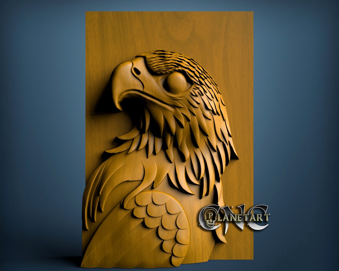 Eagle, 3D STL Model, CNC Router Engraver, Artcam, Aspire, CNC Files ...