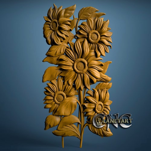 Flowers 3D STL Model CNC Router Engraver Artcam Aspire - Etsy
