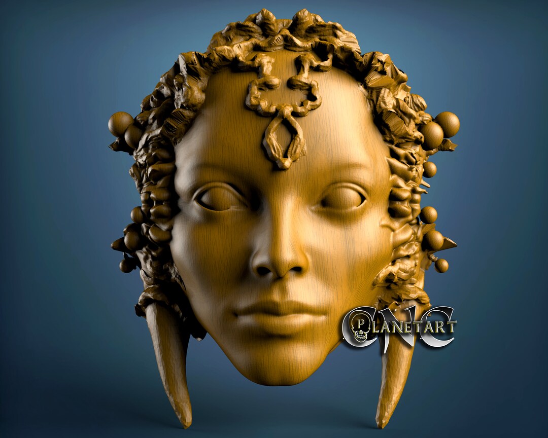 Artistic Woman Face, 3D STL Model, CNC Router Engraver, Artcam, Aspire ...