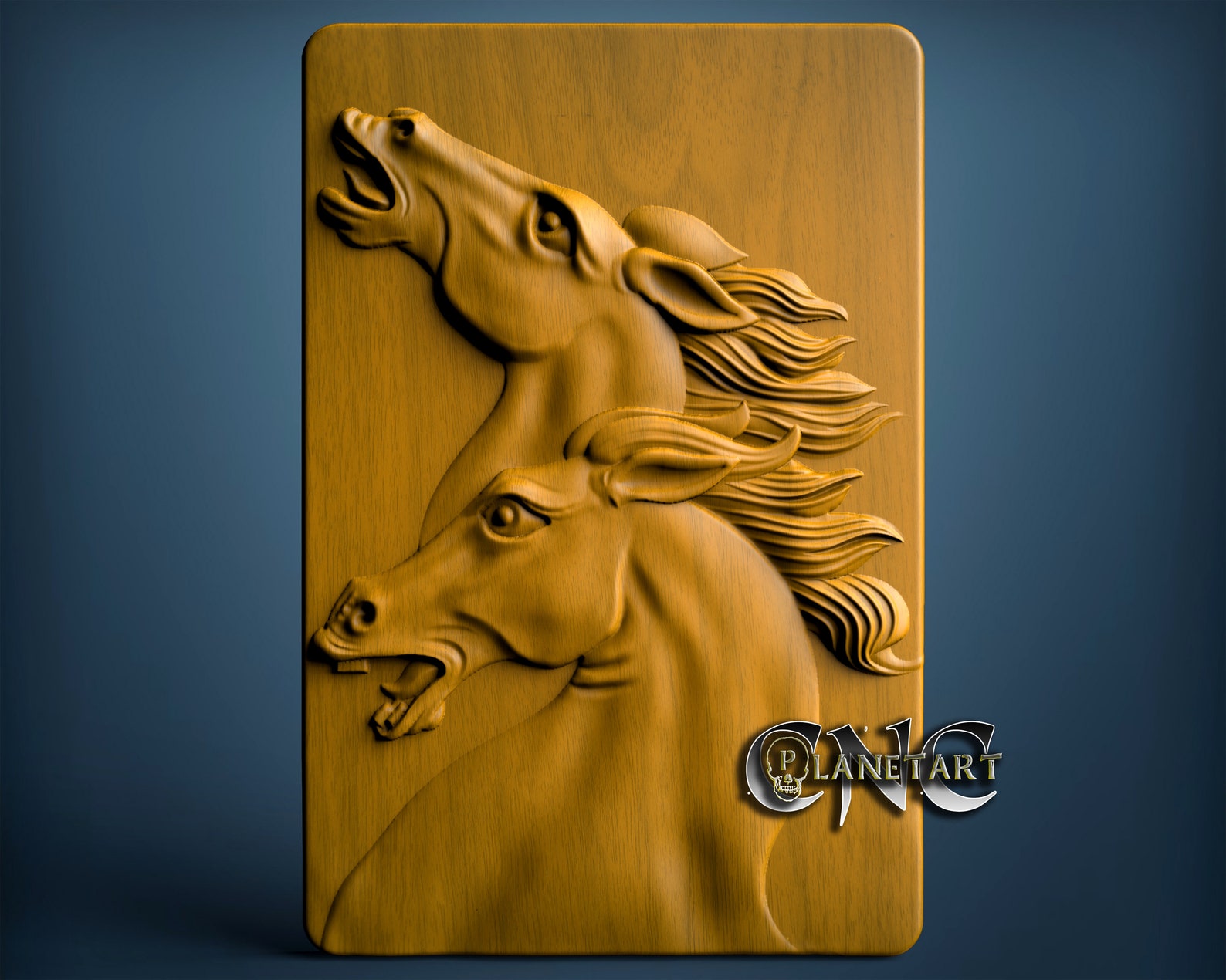 Horses 3D STL Model CNC Router Engraver Artcam Aspire CNC - Etsy