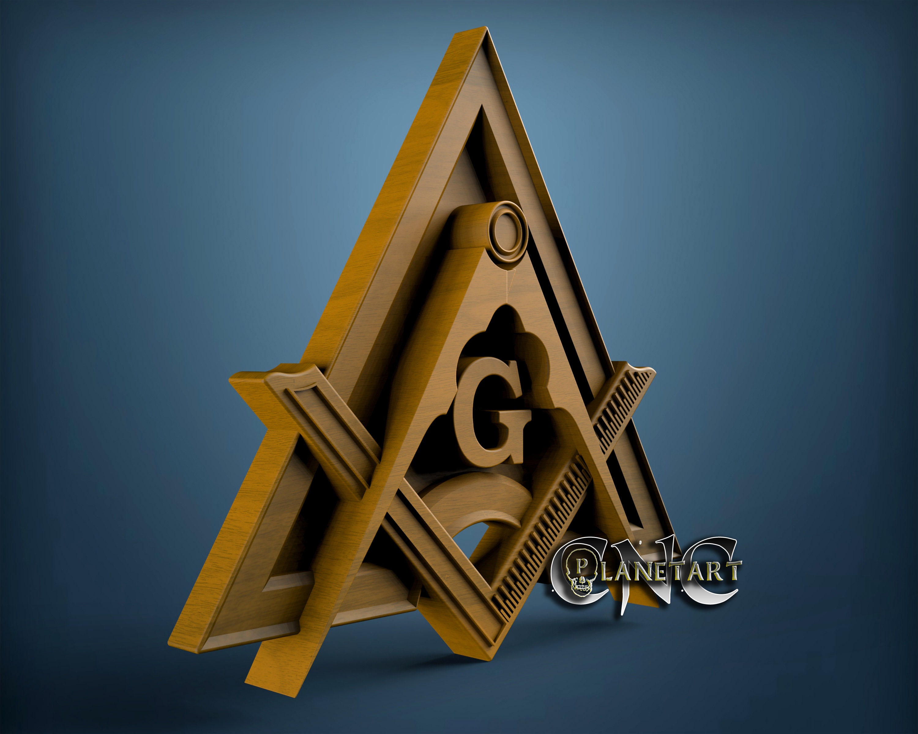 Masonic Symbol 3D STL Model CNC Router Engraver Artcam - Etsy Canada