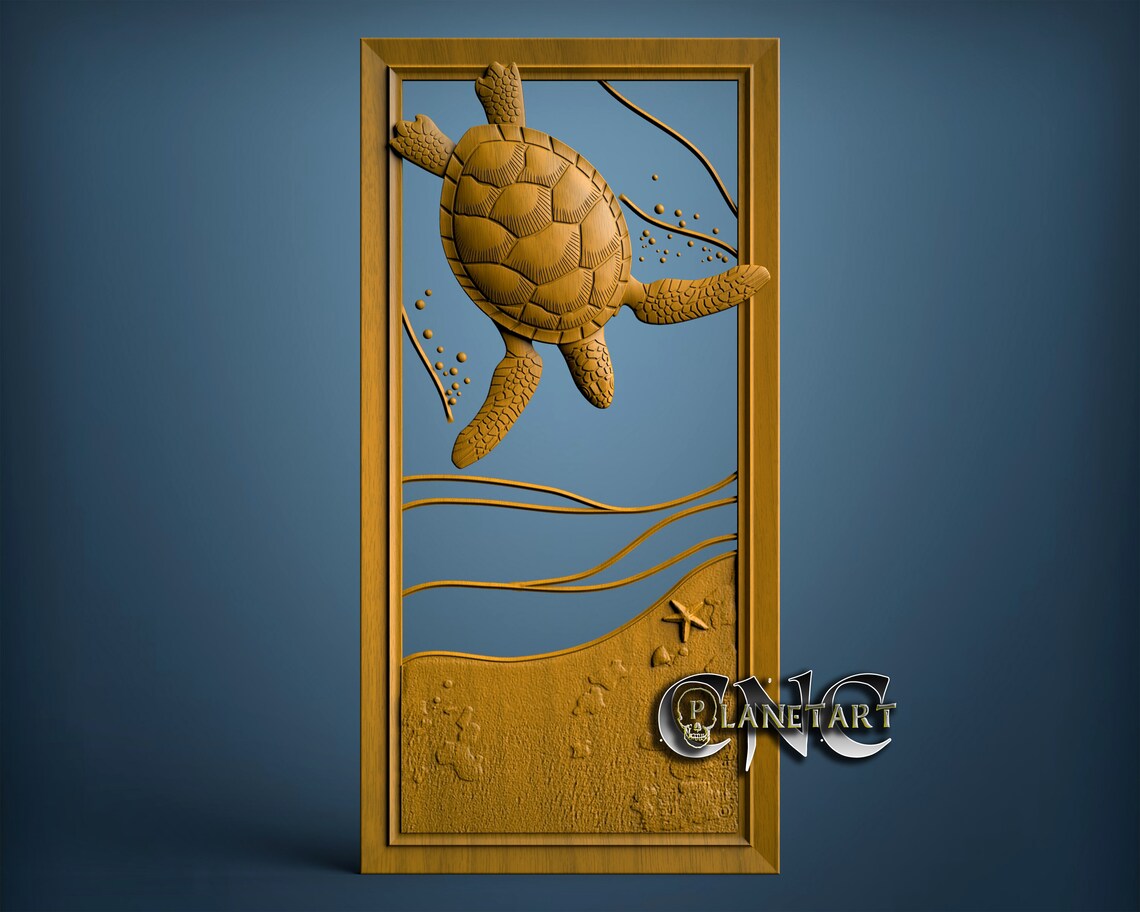 Turtle 3D STL Model CNC Router Engraver Artcam Aspire CNC - Etsy