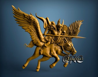 Valkyrie, 3D STL Model for Cnc Users, CNC Router Engraver, V-carve ...