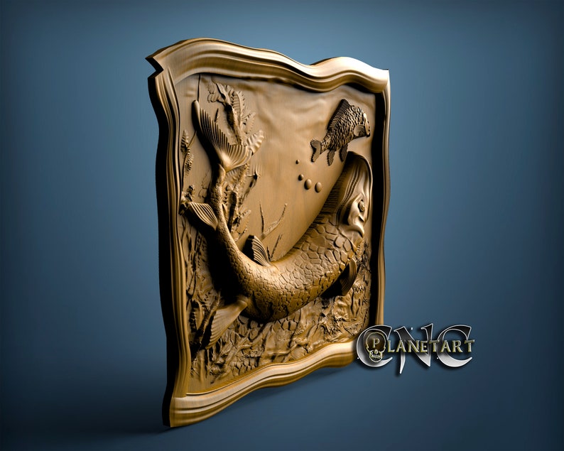 Fish 3D STL Model CNC Router Engraver Artcam Aspire CNC - Etsy