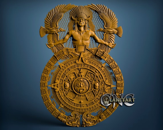 Maya Aztec Calendar 3D STL Model CNC Router Engraver - Etsy Canada