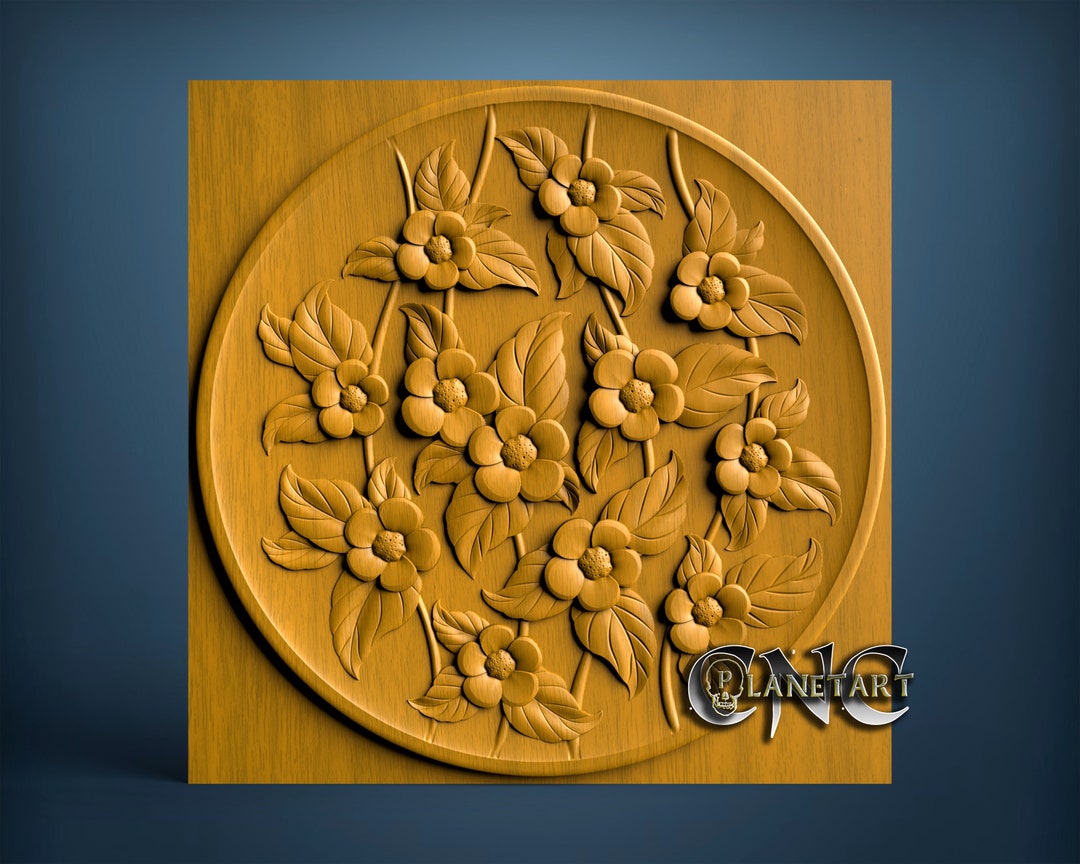 Flowers, 3D STL Model, CNC Router Engraver, Artcam, Aspire, CNC Files ...