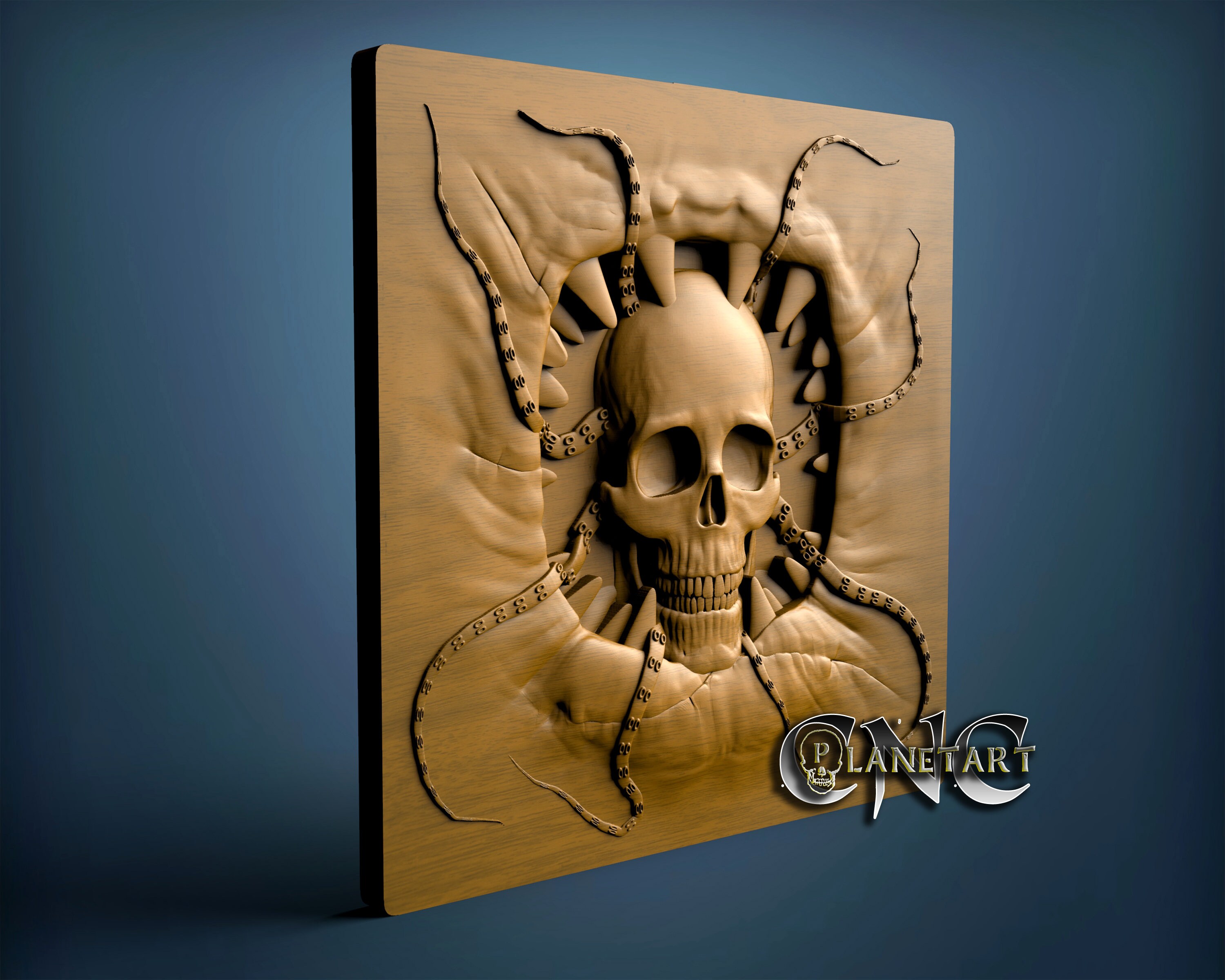 Skull 3D STL Model CNC Router Engraver Artcam Aspire CNC - Etsy UK