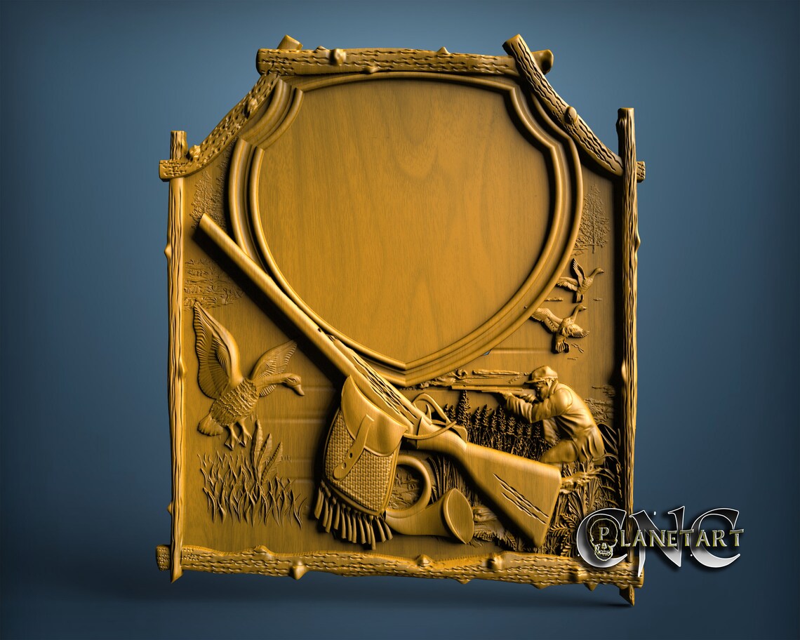 Hunting Pod Trofe 3D STL Model CNC Router Engraver Artcam - Etsy