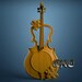 Violin, 3D STL Model, CNC Router Engraver, Artcam, Aspire, CNC Files ...