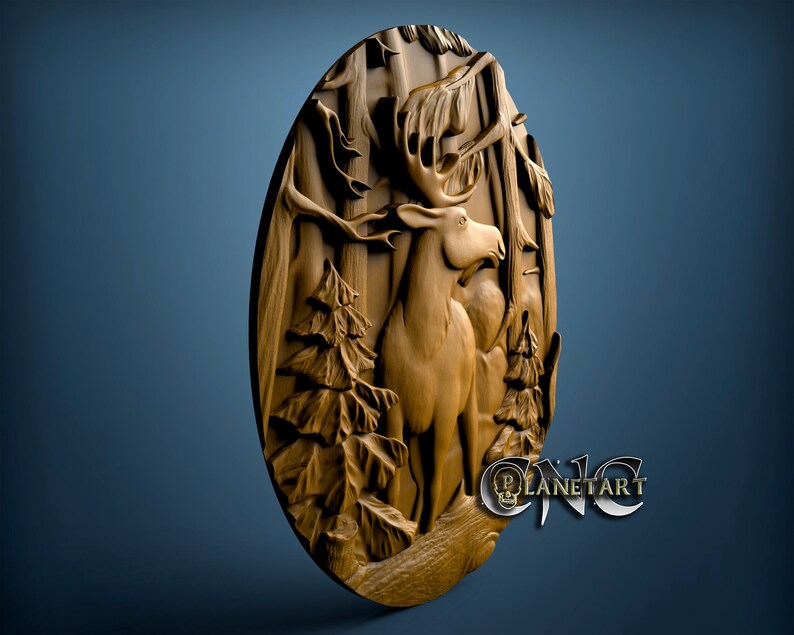 Reindeer 3D STL Model CNC Router Engraver Artcam Aspire - Etsy