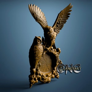 Owl, 3D STL Model, CNC Router Engraver, Artcam, Aspire, CNC Files, Wood ...