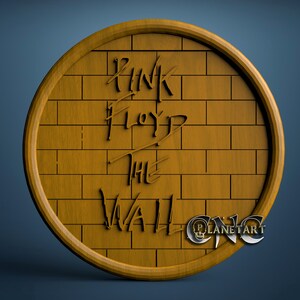 Pink Floyd the Wall, 3D STL Model, CNC Router Engraver, Artcam, Aspire ...