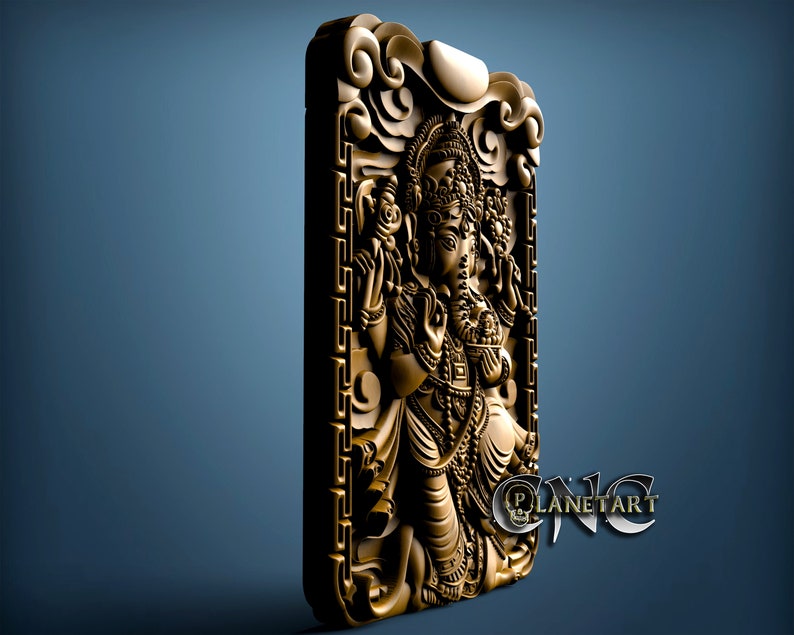 Indian Elephant God Ganesha 3D STL Model CNC Router - Etsy