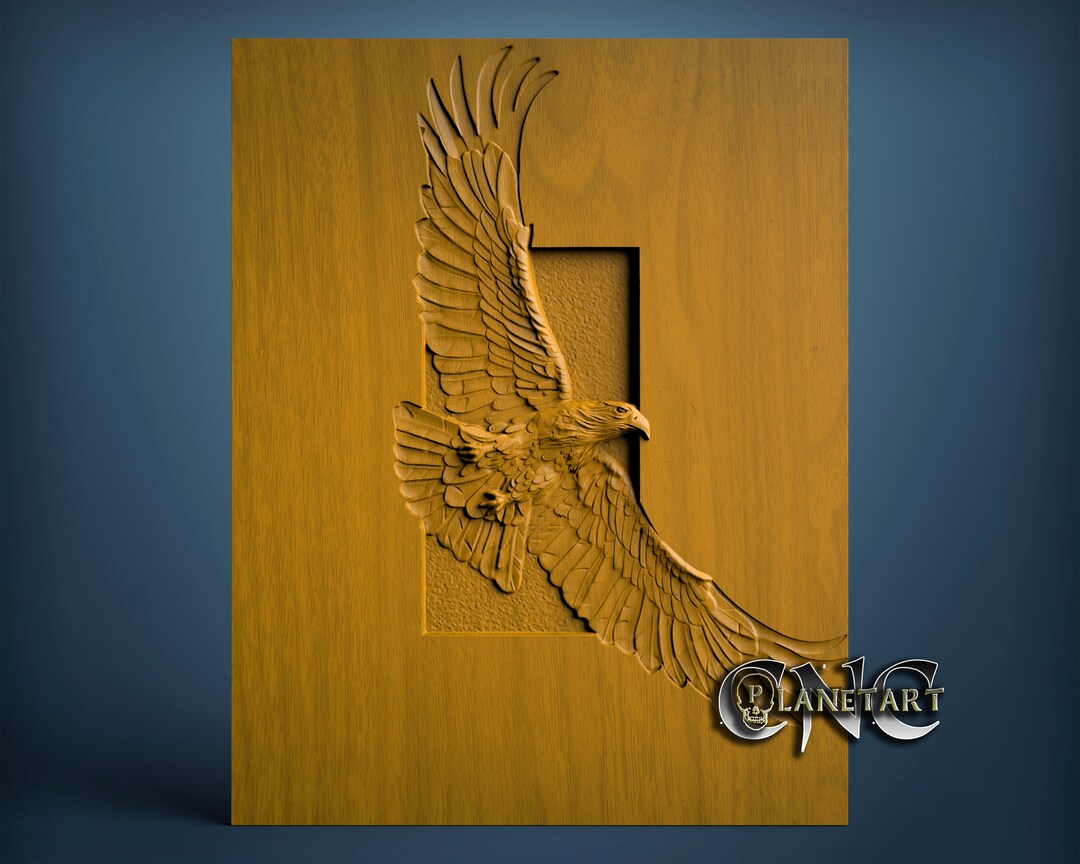Eagle, 3D STL Model, CNC Router Engraver, Artcam, Aspire, CNC Files ...