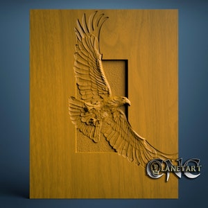 Eagle, 3D STL Model, CNC Router Engraver, Artcam, Aspire, CNC Files ...