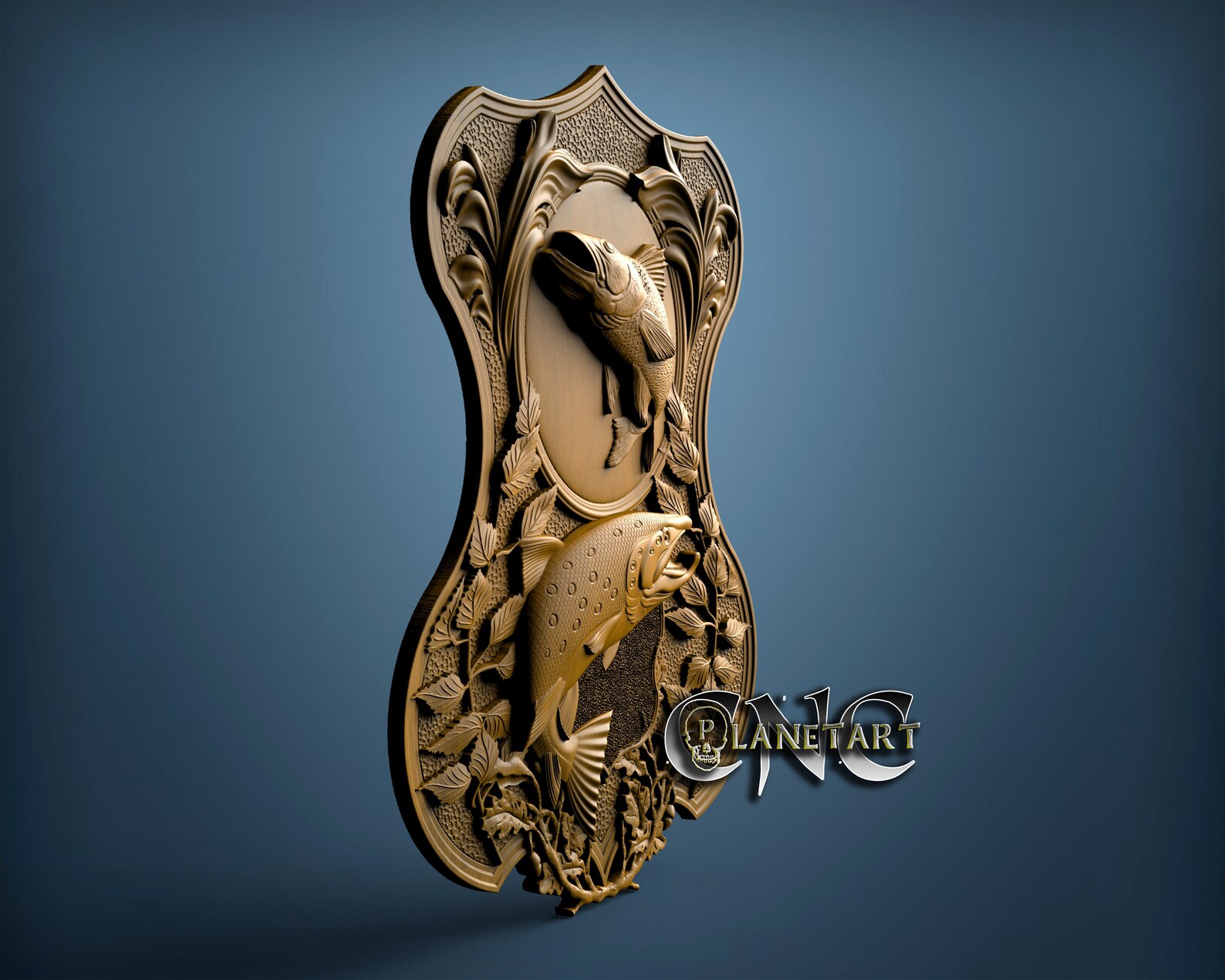 Fish 3D STL Model CNC Router Engraver Artcam Aspire CNC | Etsy