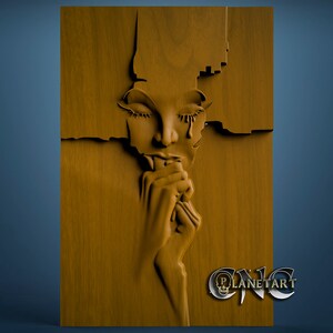 Crying Girl, 3D STL Model, CNC Router Engraver, Artcam, Aspire, CNC ...