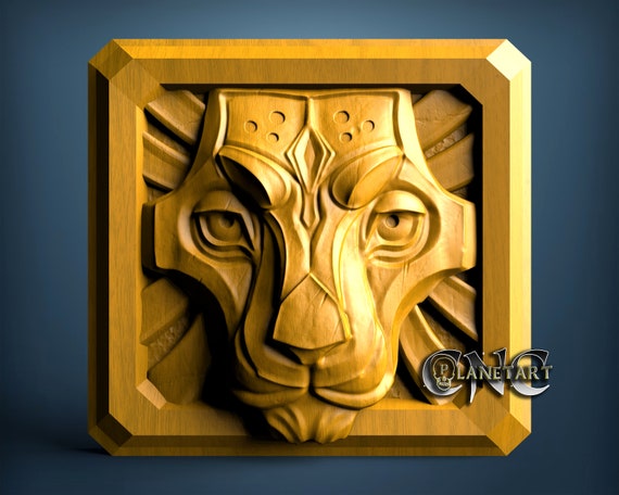 Leopard wall 3D STL Model CNC Router Engraver Artcam | Etsy