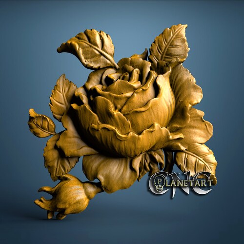 Roses 3D STL Model CNC Router Engraver Artcam Aspire CNC - Etsy