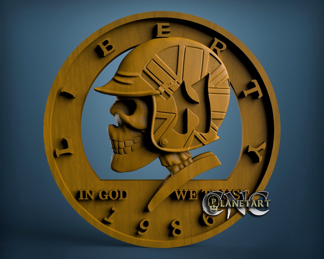 In God We Trust, 3D STL Model, CNC Router Engraver, Artcam, Aspire, CNC ...