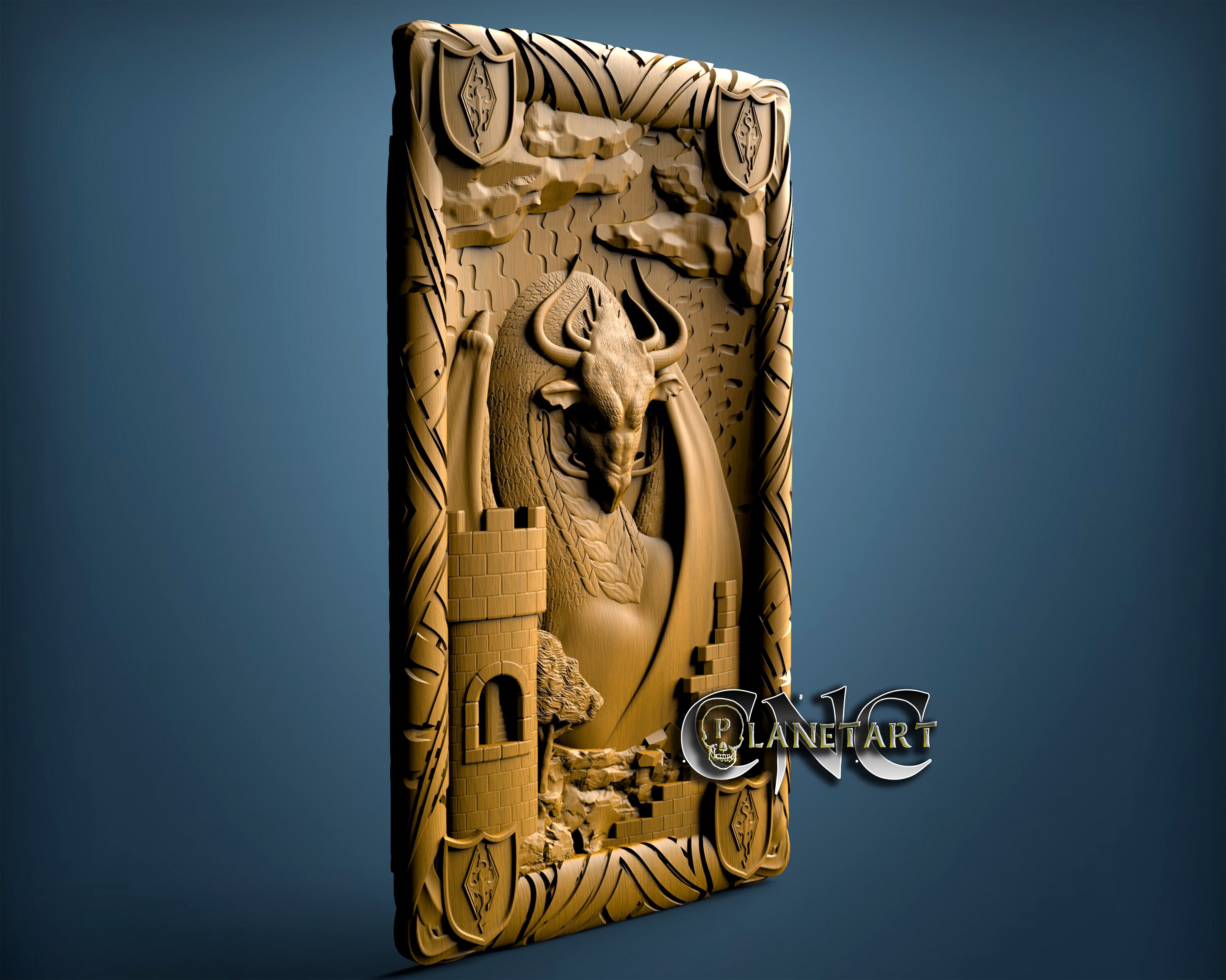 Dragon 3D STL Model CNC Router Engraver Artcam Aspire CNC | Etsy