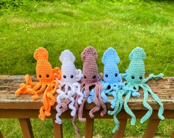 Squiddles the Squid, Crochet Squid Plushie - Etsy