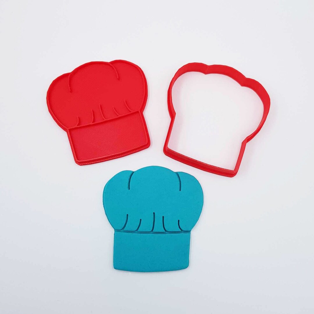 Chefs Hat Cookie Fondant Stamp Embosser Cutter Set Baking Cake ...