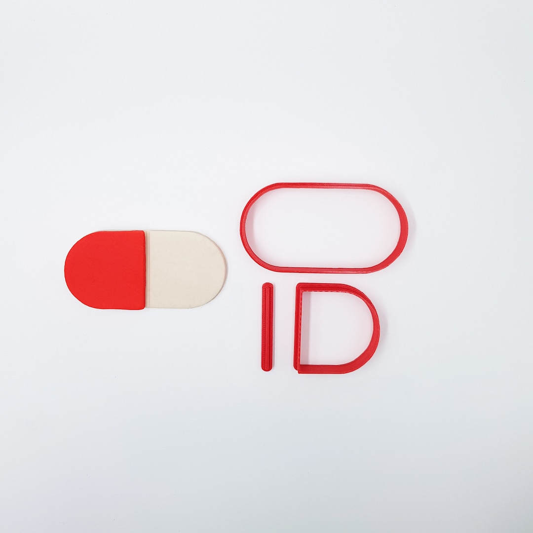 Pill Capsule Shape Cookie Fondant Embosser Cutter - Etsy