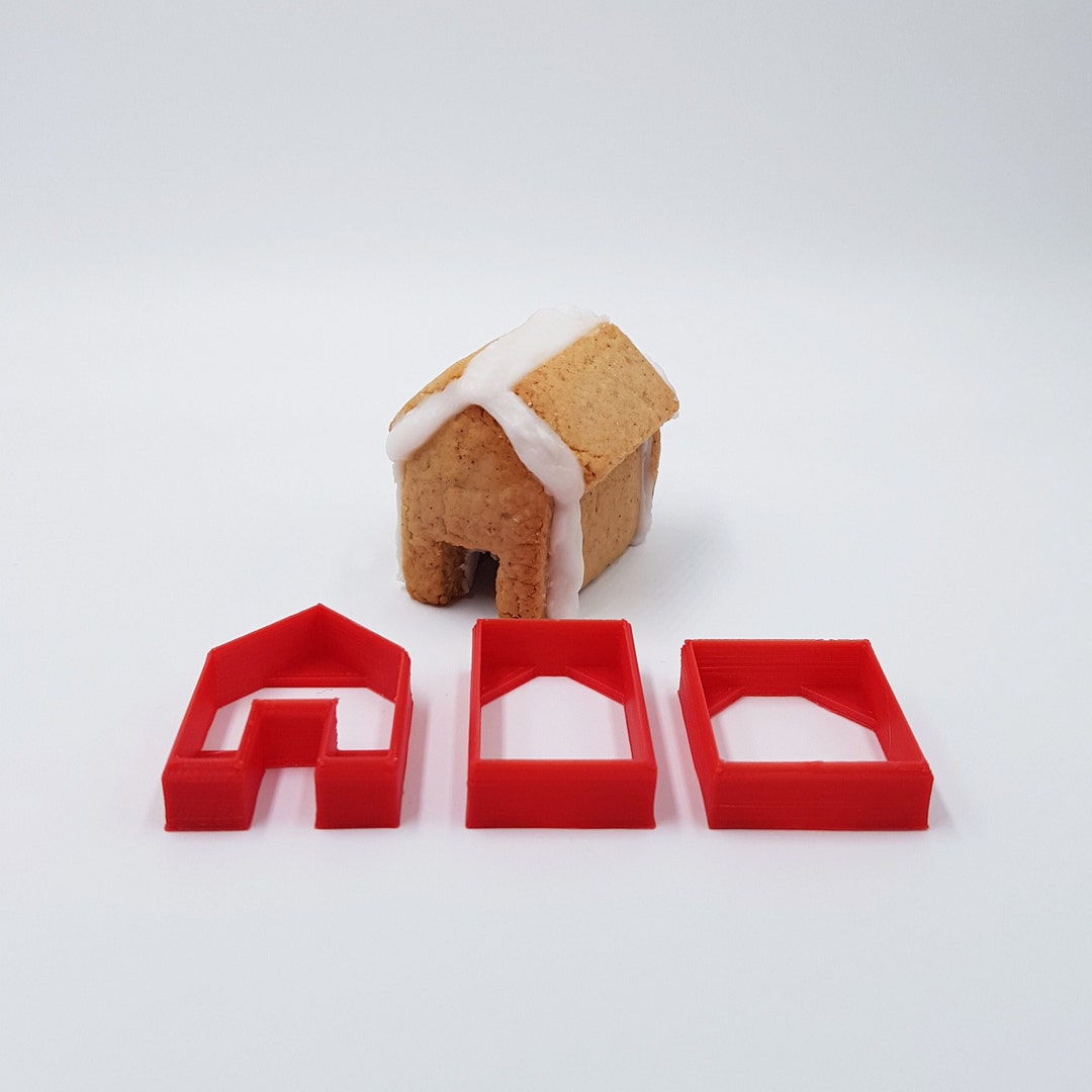 Christmas Mini Gingerbread House Cutter Set - 3 Pieces - Cookie / Mug ...