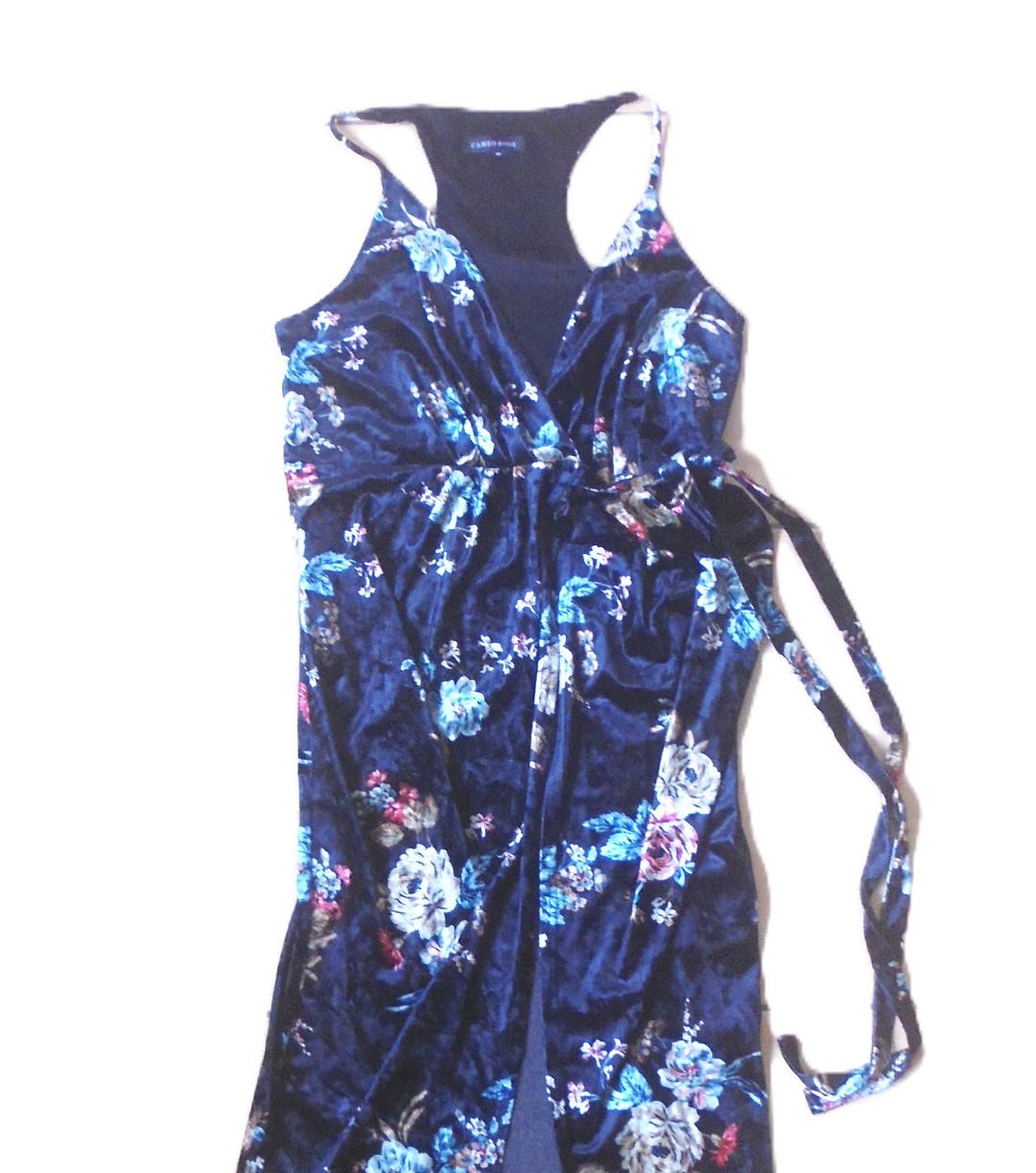 Black Glam Rock Cocktail Dress, Gothic Floral Velvet Velour, Stunning ...