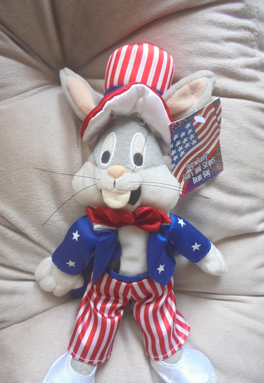 Bugs Bunny Uncle Sam Warner Bross Stars & Stripes Vintage Plush 1996 ...