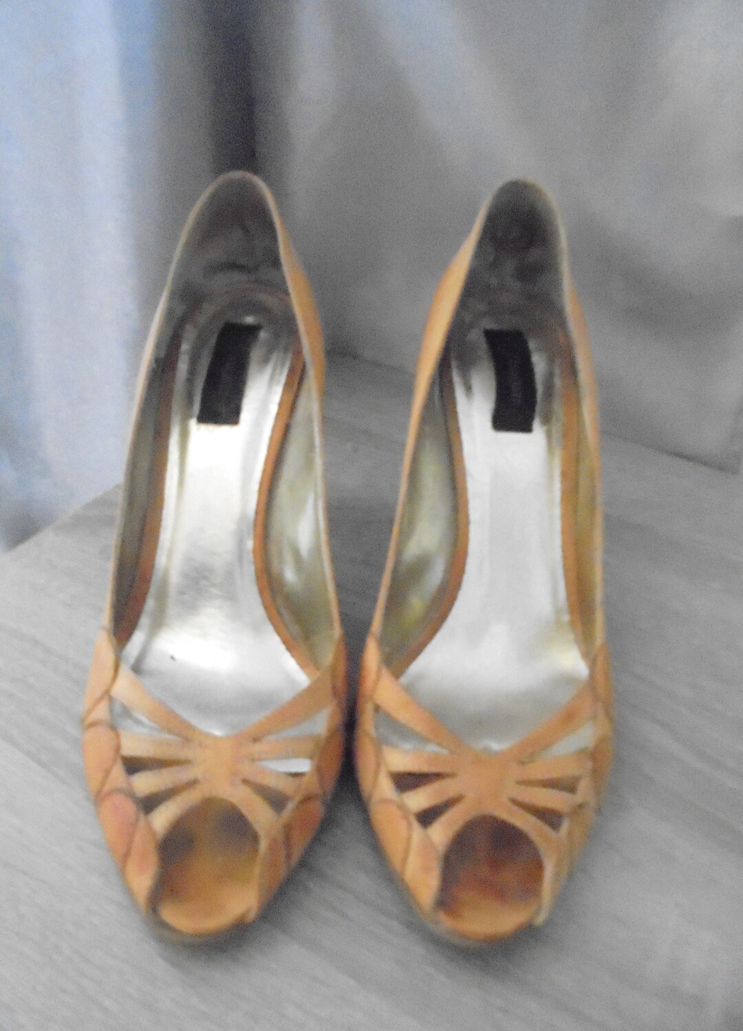 Italian Leather Peep Toe Stiletto Heels, Retro Pin-up, EU39 UK6 - Etsy