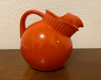 Orange Glass Pitcher - Etsy