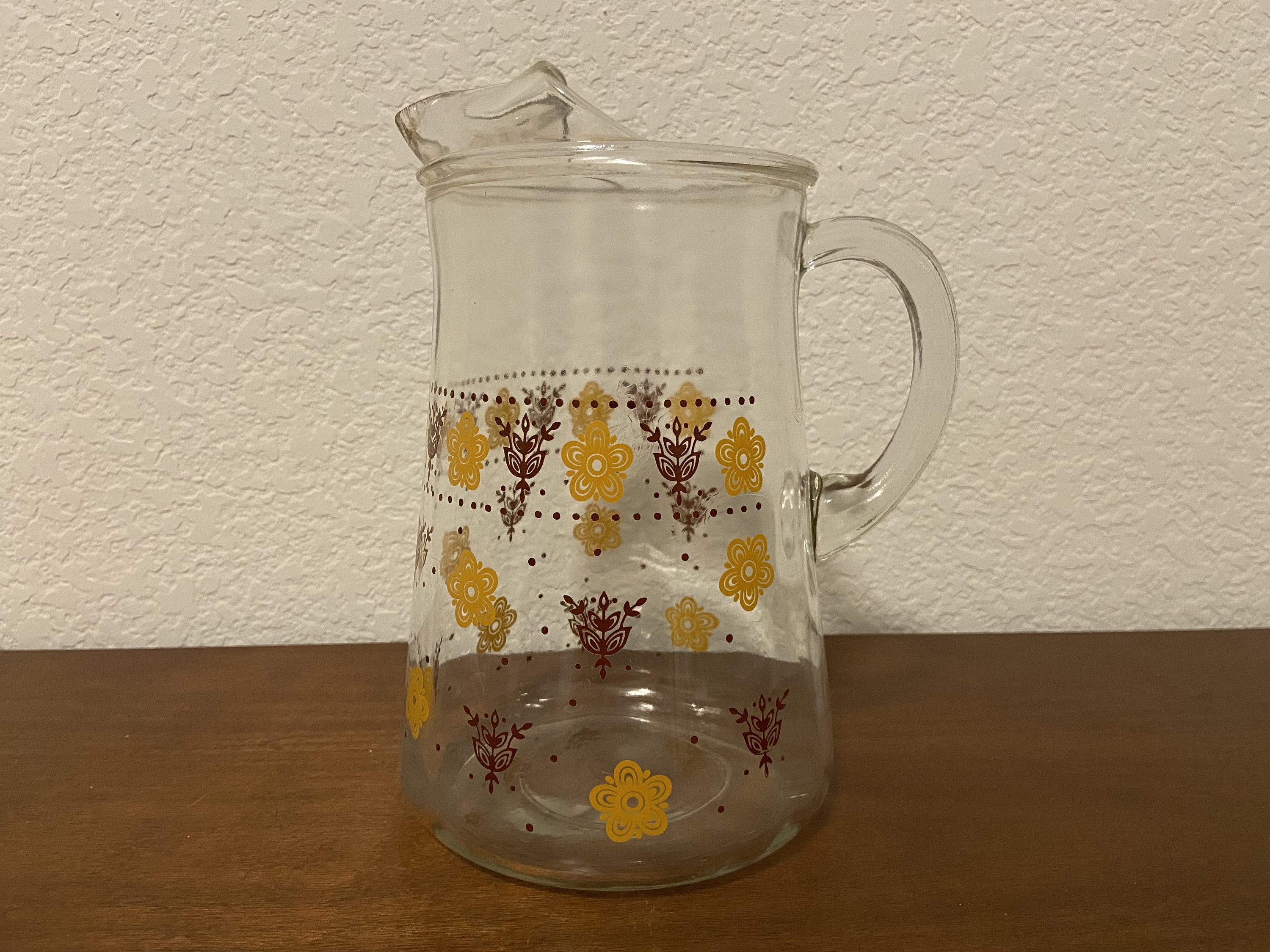 Drink & Barware Vintage 60s Pyrex Atomic Sunburst Juice Carafe Clear ...