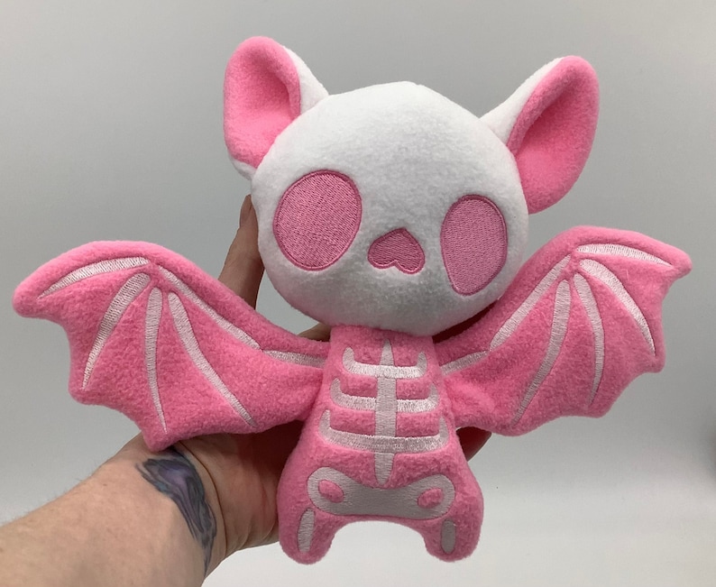 Skeleton Bat Plushy Kawaii Bat Stuffed Animal Halloween Plush - Etsy
