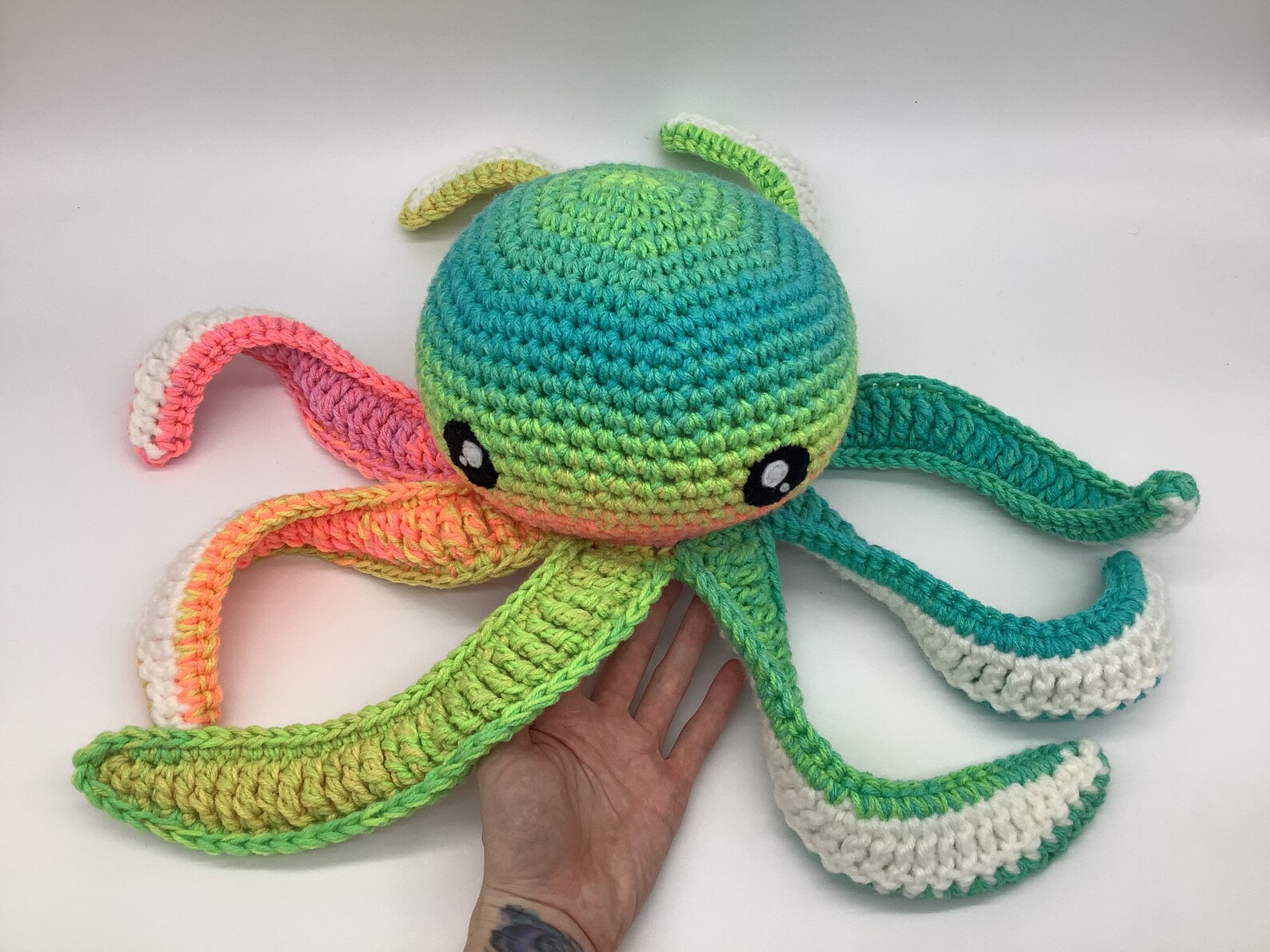 Amigurumi Octopus Plush Crochet Octopus Toy - Color Gradient Stuffed ...