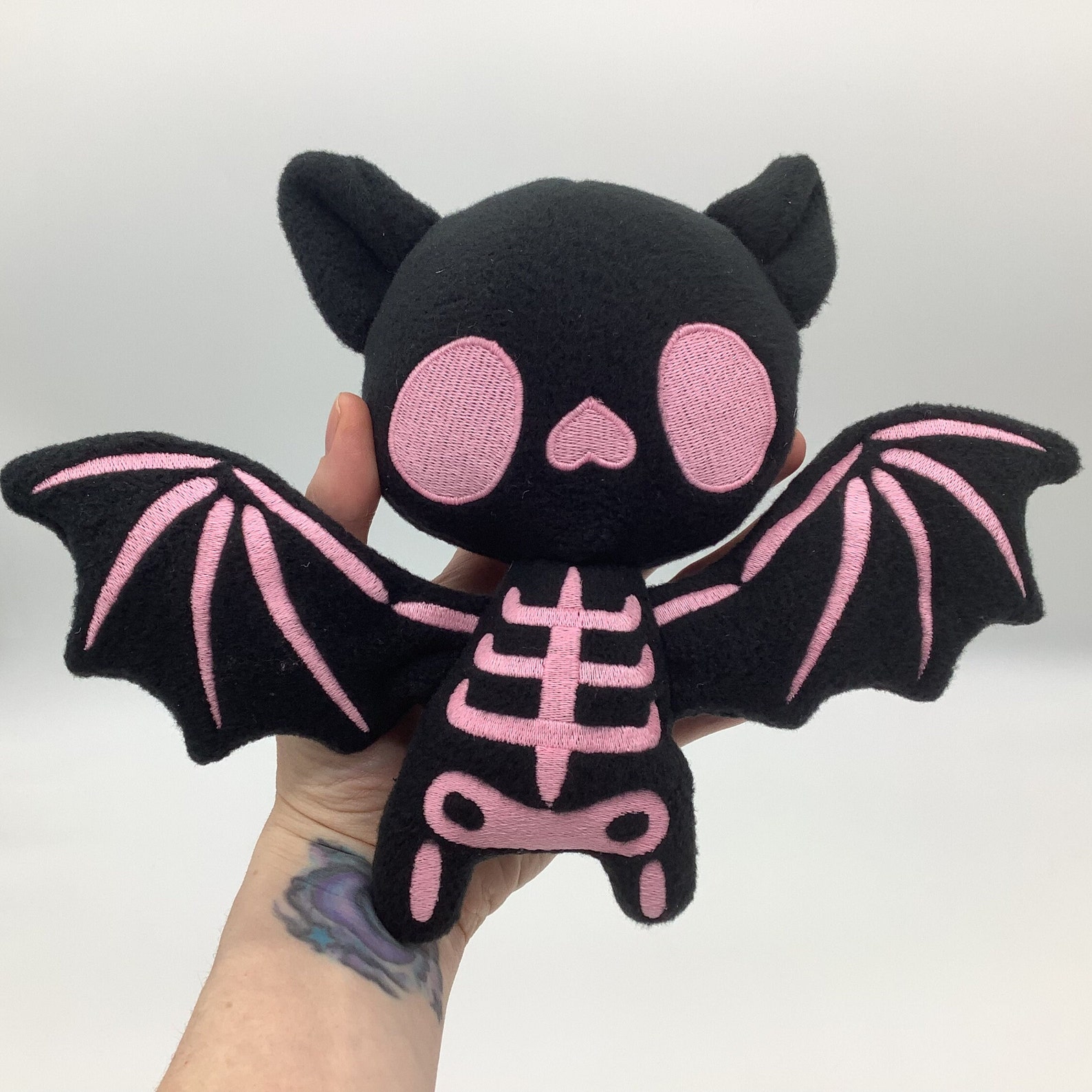 Skeleton Bat Plushy Kawaii Bat Stuffed Animal Halloween Plush - Etsy