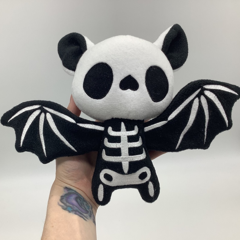 Skeleton Bat Plushy Kawaii Bat Stuffed Animal Halloween Plush - Etsy