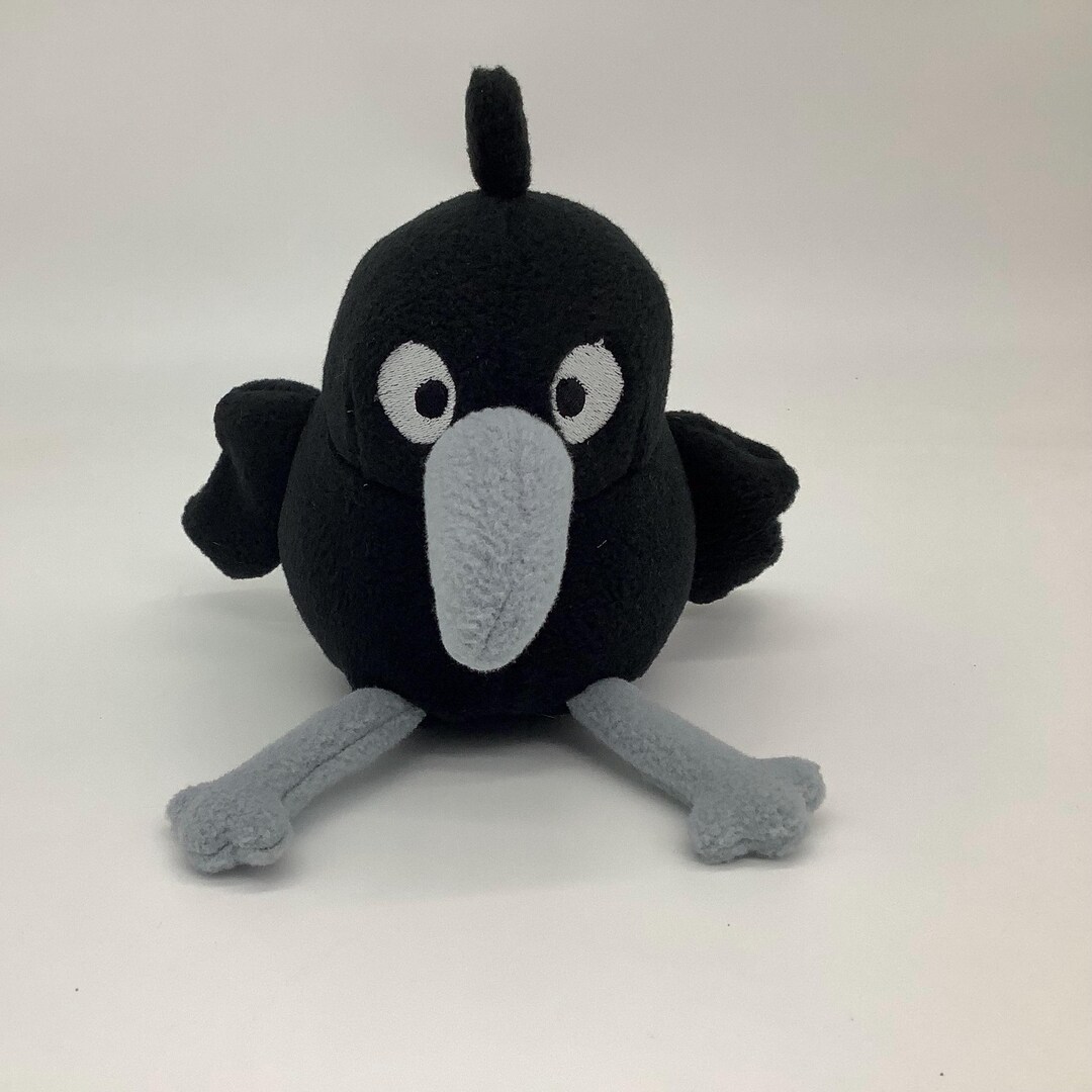 Bird Puff Crow Plush Soft Fleece Crow Plushy Finished Kawaii Stuffed ...