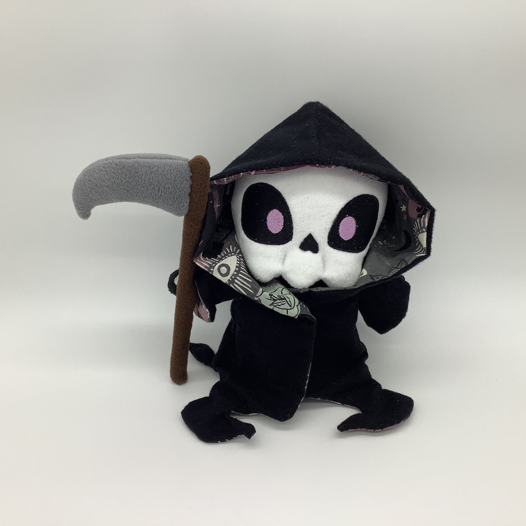 Grim Reaper Plushy Kawaii Grim Reaper Stuffed Animal Halloween Plush - Etsy